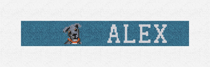 Custom Needlepoint Key Fob Canvas | NeedlePaint